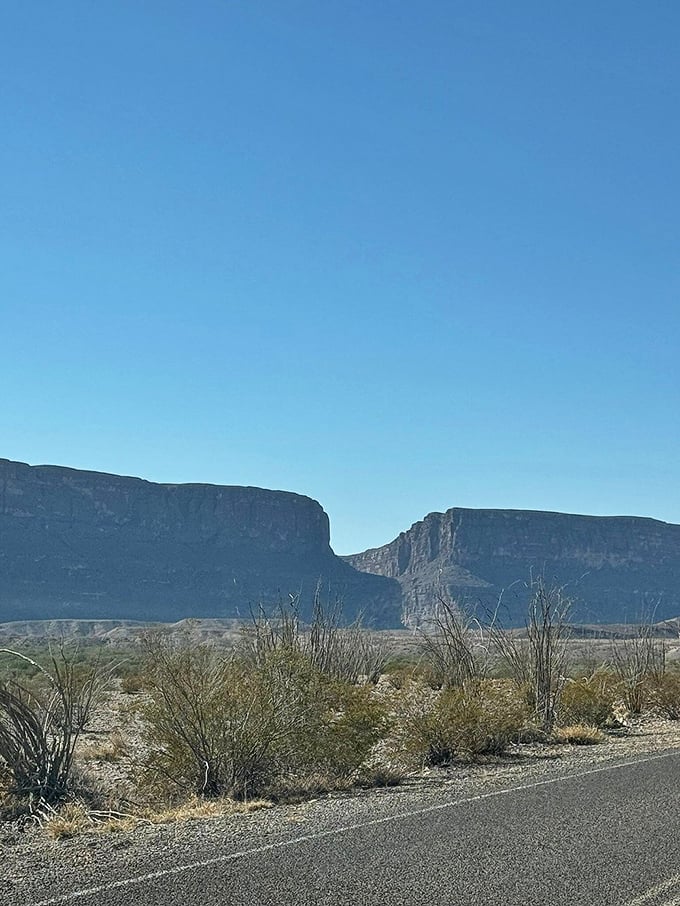 Approaching Santa Elena Canyon by road delivers that rare "am I still in Texas?" moment. Spoiler alert: you absolutely are.