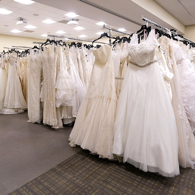 Wedding dress dreams come true without the nightmare price tags &ndash; these gowns offer "something borrowed" vibes with "something new" quality. 