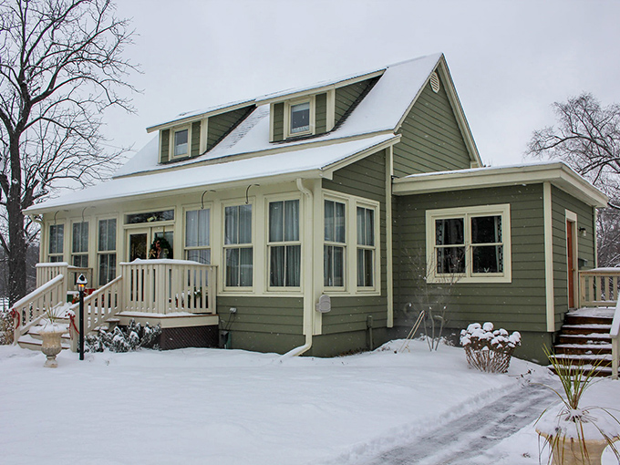 Winter transforms the guest house into a snow-dusted postcard&mdash;the kind your friends secretly resent receiving while they're scraping ice off windshields.