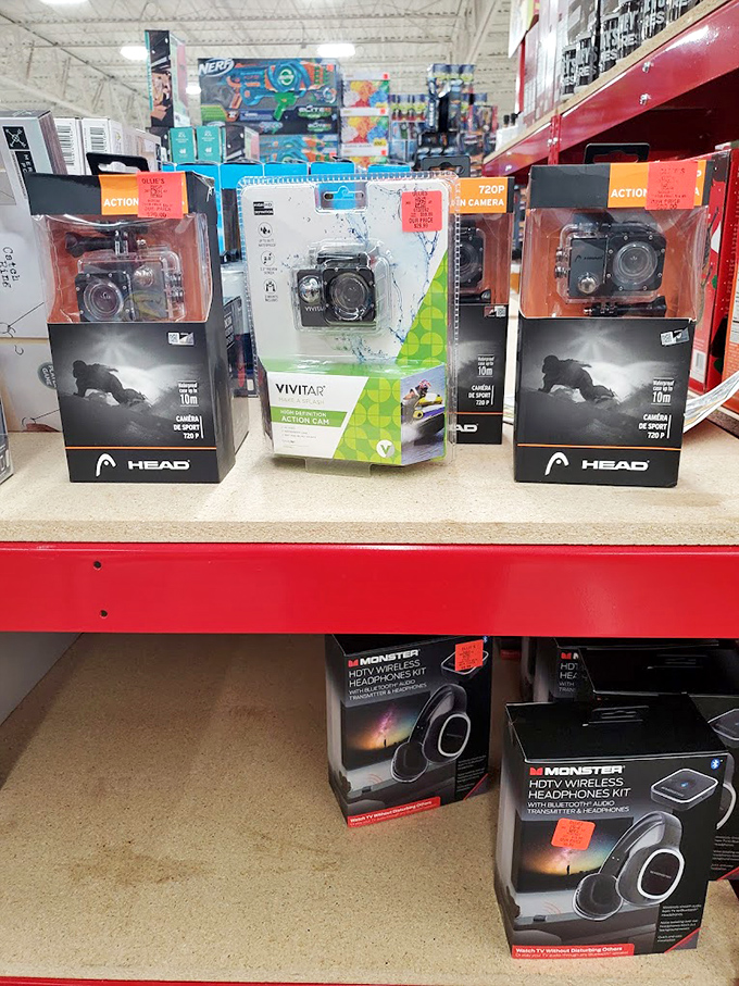 Action cameras ready for your next adventure! Capture your Kansas exploits with brand-name tech that didn't require selling a kidney.