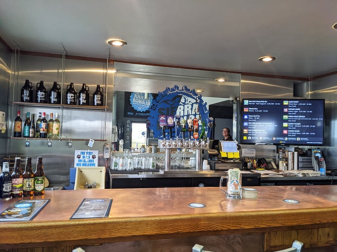 Behind every great brewery is a bar that means business. Stainless steel meets warm wood in this perfectly balanced serving station.