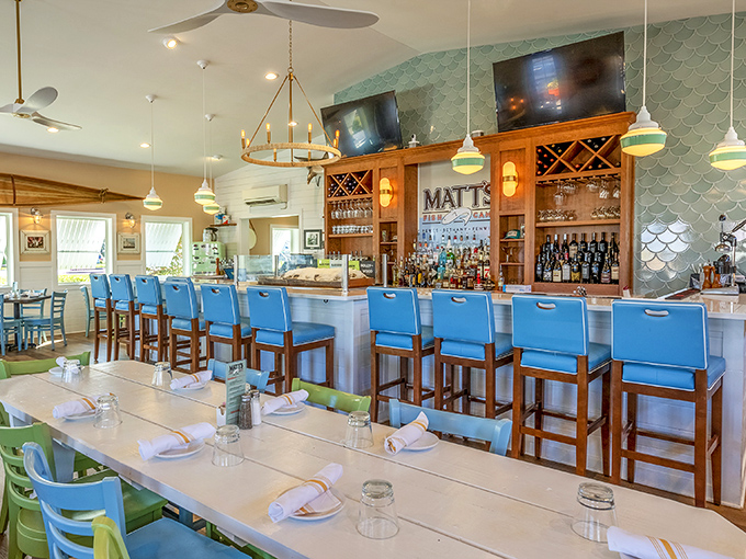 A bar that balances coastal charm with serious cocktail credentials&mdash;where the bartenders remember your name and your usual after just one visit.