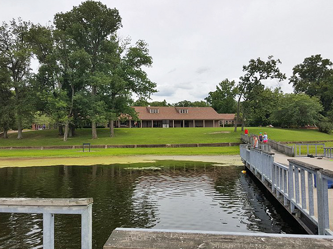 The heart of Shakamak's waterfront welcome center. This building has witnessed countless family reunions and first fishing stories over the decades.