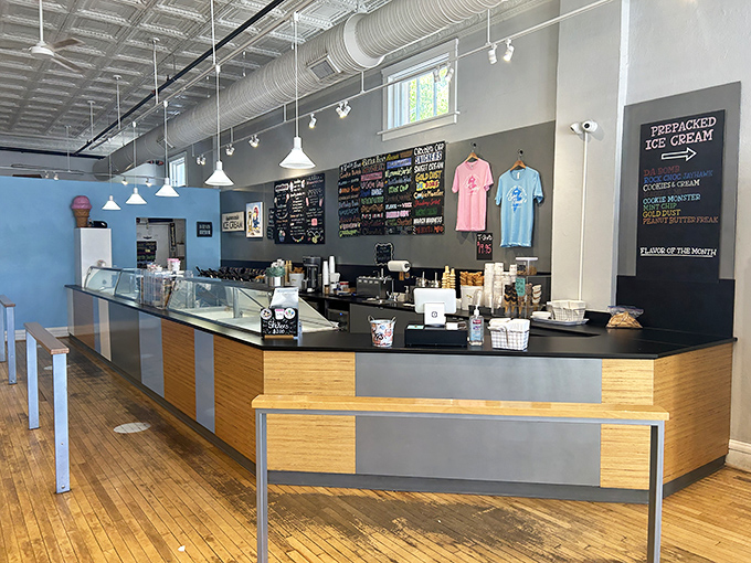 The command center of frozen delight&mdash;where scoops are born and difficult flavor choices are patiently navigated.