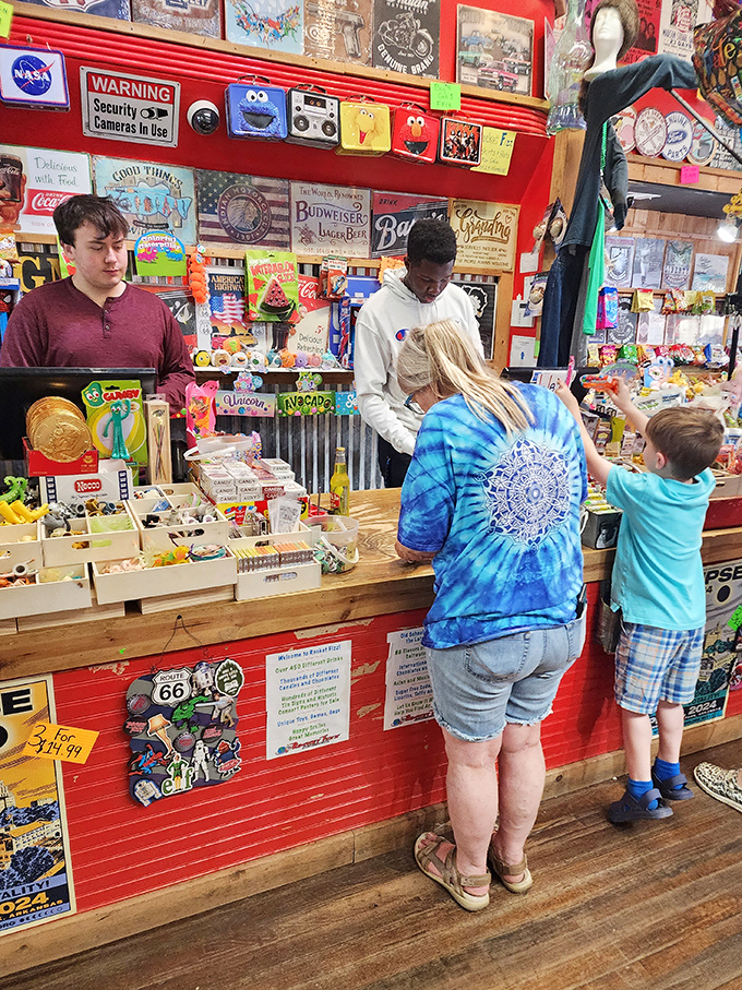 The counter where dreams come true and diets go to die, staffed by candy sommeliers who speak fluent nostalgia.