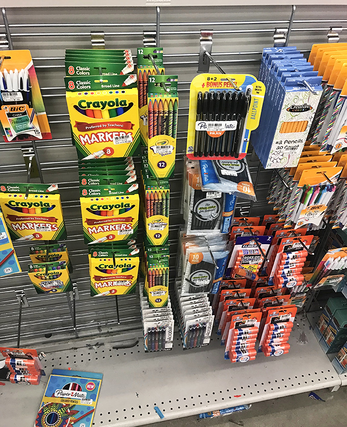 School supply heaven that makes parents rejoice and children actually excited about returning to class.