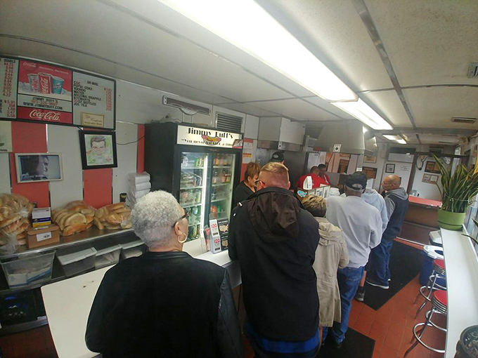 The line forms to the right! Veterans and newcomers alike wait their turn for a taste of what makes Jersey food culture legendary.