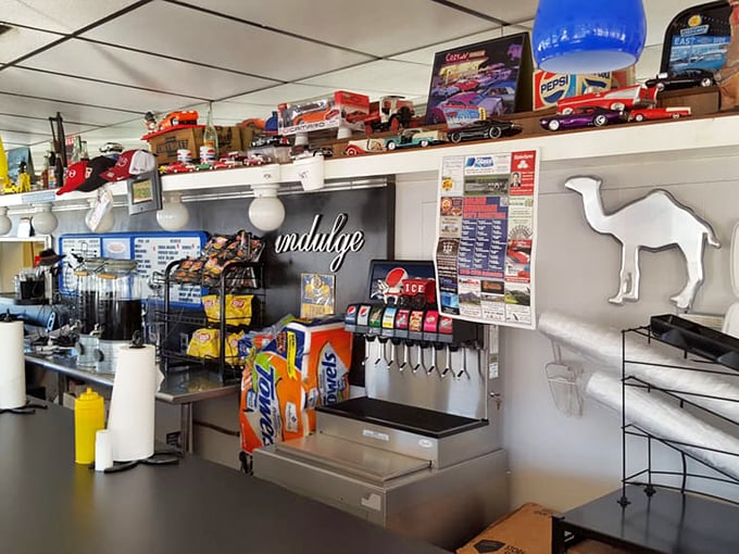The drink station, where sweet tea and soda provide the liquid courage needed to tackle that third helping of brisket you definitely "weren't" going to order.