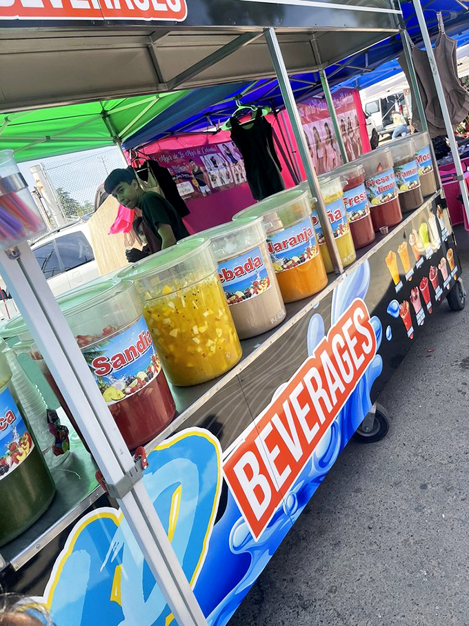 Liquid rainbows in clear containers promise sweet relief from the Central Valley heat. One sip and you're speaking Spanish.
