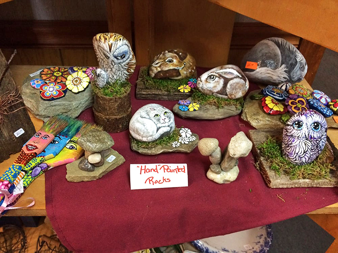 Every grandmother's gift shop dream&mdash;hand-painted critters proving that Loogootee's artistic talents extend beyond the kitchen.