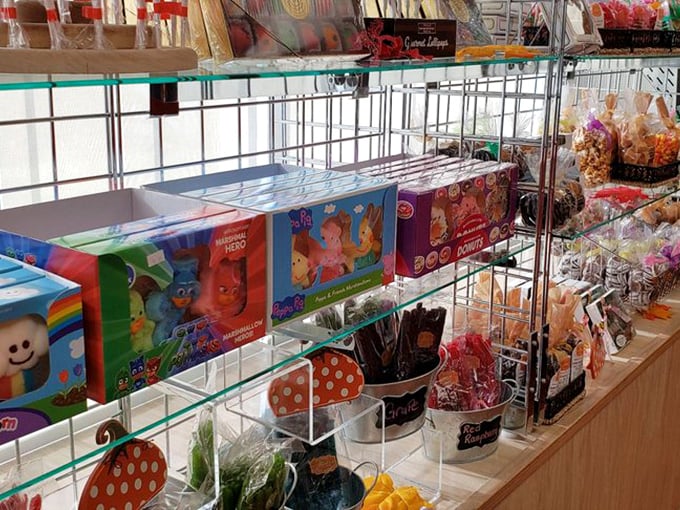 Kid in a candy store? More like adults rediscovering childhood joy through colorful treats that bridge generations of sweet memories. 