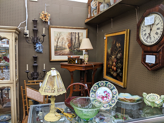 This elegantly staged vignette isn't just furniture&mdash;it's a ready-made time machine to when writing desks were essential and clocks chimed the hours.