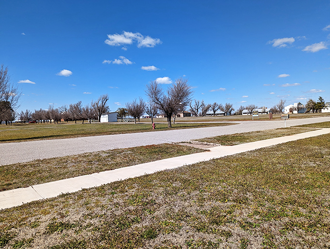 The sprawling grounds of Fort Reno offer wide-open spaces that whisper tales of cavalry drills, while modern visitors stroll where soldiers once marched.