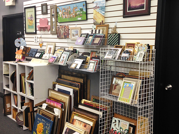 An art lover's playground where frames find new purpose, proving that one shopper's "no longer matches my decor" is another's "perfect above the sofa."