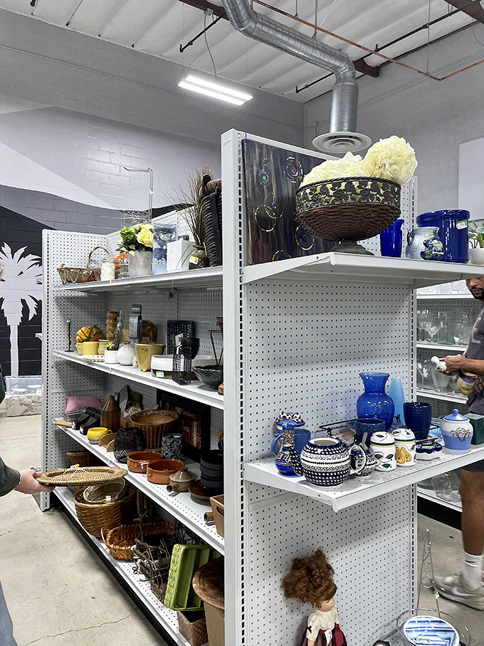 Ceramics and kitchenware that tell stories of dinners past. That cobalt blue pitcher is just waiting to serve your summer sangria.