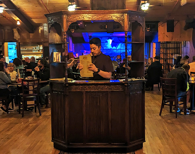 The staff navigates the dining room like choreographed dancers, menus in hand, ready to guide you through your Italian-Western adventure.