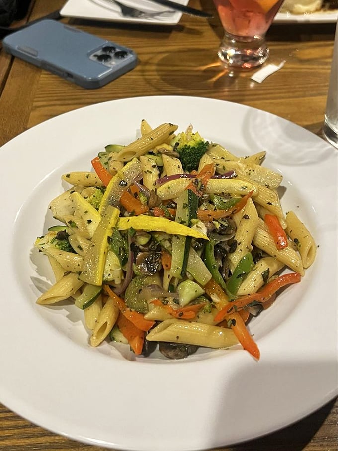 Pasta primavera that's actually exciting? This vegetable-laden plate proves that sometimes the supporting cast deserves top billing.