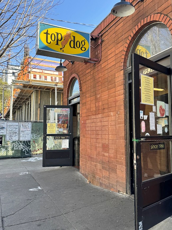 The simple yellow sign has guided hungry students through late-night cravings and philosophical debates since the Summer of Love.