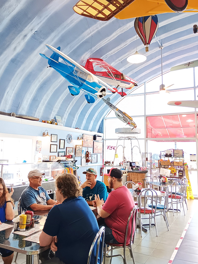 Conversations flow as naturally as coffee refills in this gathering spot where locals and curious travelers share tables and tales.