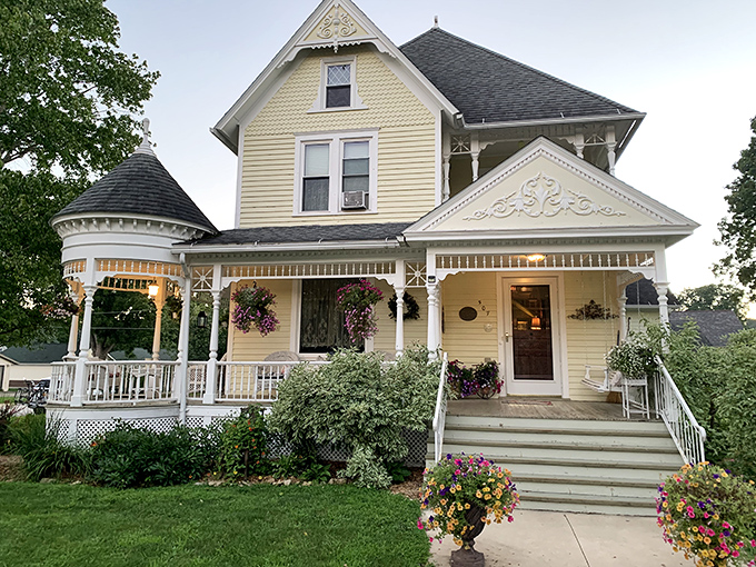 Anna V's B&B wears its yellow Victorian charm like a sunny personality. Those wraparound porches were made for morning coffee and afternoon gossip.