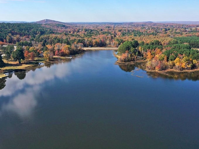 Autumn transforms Beaverfork into a painter's palette of reds and golds. Fall foliage that makes New England jealous.