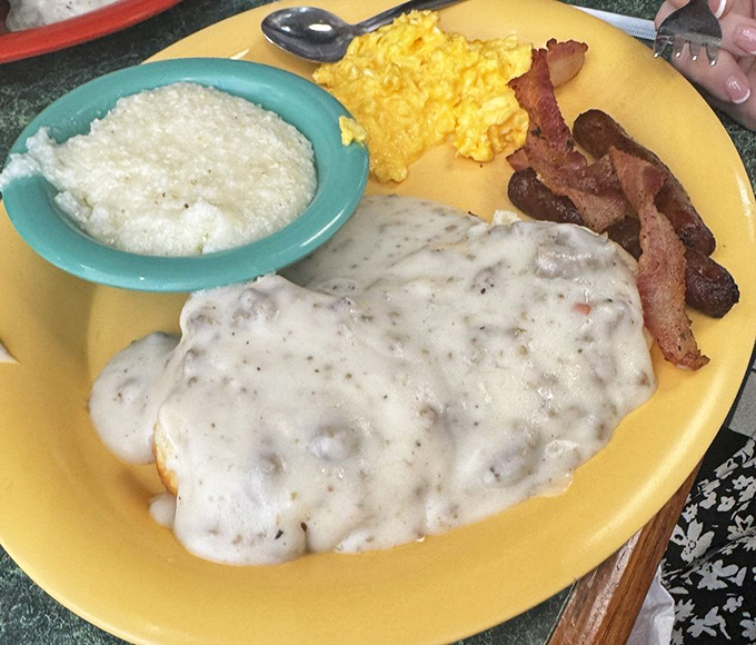 Some call it biscuits and gravy. I call it Southern cloud formations floating in a savory peppery universe of pure comfort.