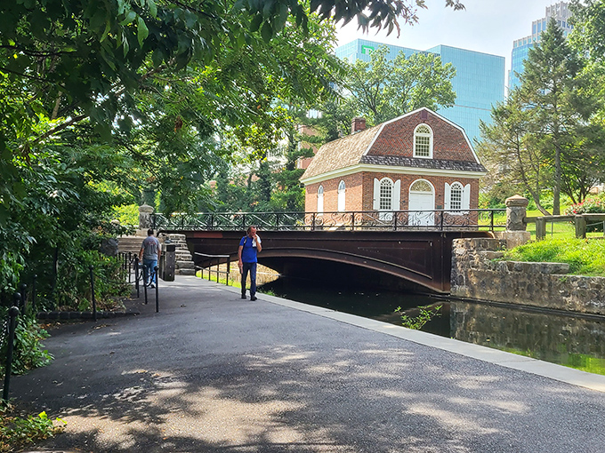History flows beneath this bridge like the water itself. This picturesque spot connects Delaware's industrial past with its preservation-minded present. 