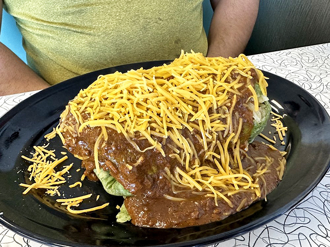 This isn't just a breakfast burrito&mdash;it's a hand-held flavor festival smothered in chili and cheese that could fuel an entire day of adventures.