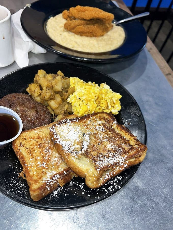 The breakfast platter that answers the eternal question: "Why choose between sweet and savory when you can have both?"