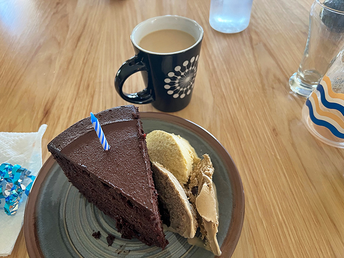 Birthday cake and coffee – the adult version of milk and cookies that makes turning another year older something to actually celebrate.