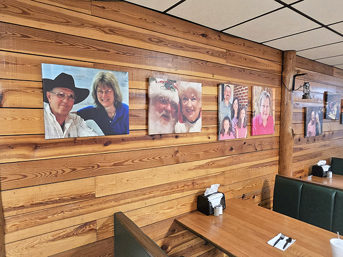 Family photos adorn the walls like a visual recipe for the restaurant itself—a pinch of history, a dash of legacy, all simmered in community.