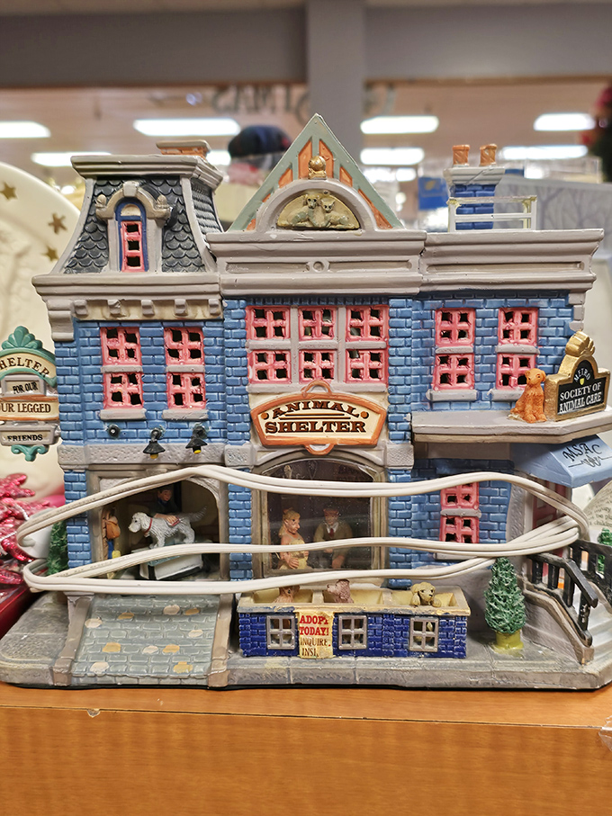 This miniature animal shelter dollhouse proves that even in tiny form, kindness to four-legged friends makes for charming decor.