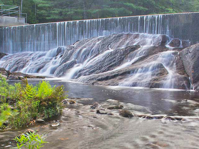 Water ballet over ancient granite&mdash;this cascade has been performing the same show for millennia, and it never gets old.