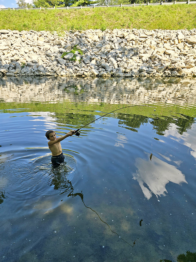 Local fishing spots near the bridge offer peaceful recreation by day. Some anglers swear the fish bite differently in the shadow of the haunted structure.