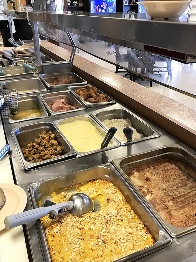 The cafeteria line: where the hardest decision of your day will be choosing between mac and cheese or mashed potatoes. (Correct answer: both)