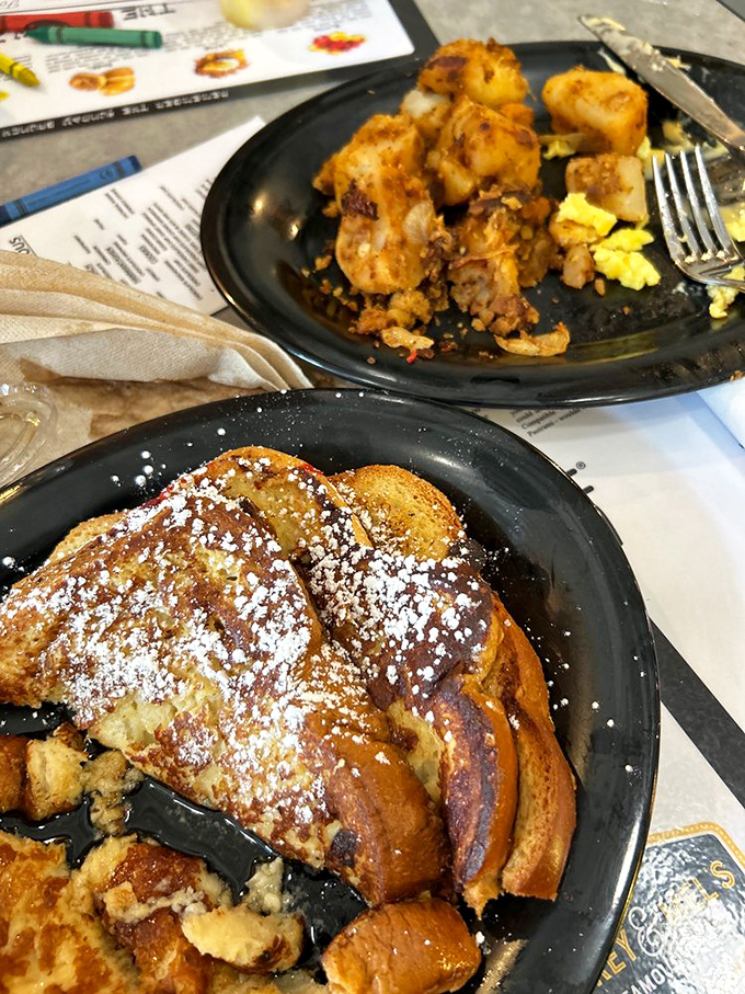 This isn't just French toast&mdash;it's challah bread that's had a spa treatment in custard before being gently caramelized to golden perfection.