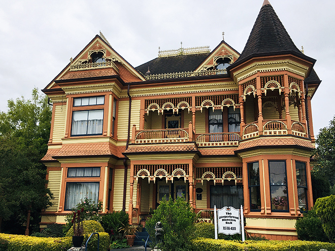 The Gingerbread Mansion Inn stands as the crown jewel of Ferndale's Victorian architecture&mdash;like a wedding cake that decided to become a building.