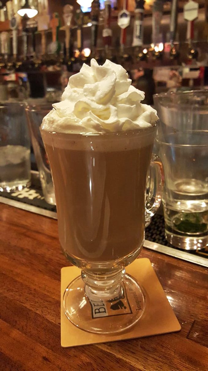 Irish coffee topped with enough whipped cream to make your mustache look distinguished rather than messy. Sophistication in a glass.