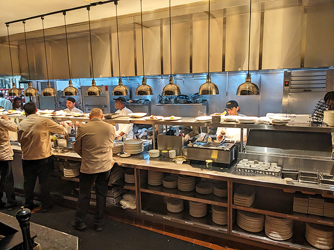 Behind the golden heat lamps, culinary commandos execute precision operations that will soon make your taste buds stand at attention. 