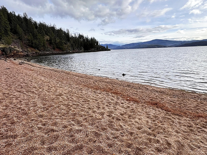 Beach therapy, Idaho style. This peaceful shoreline proves you don't need tropical palms to find your perfect meditation spot.