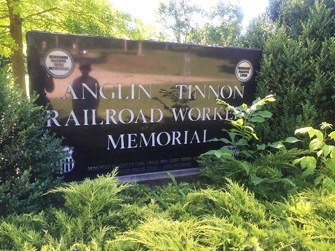 Memorials tell stories of those who laid tracks and dreams across Arkansas. These names carved in stone represent generations of railroad families.