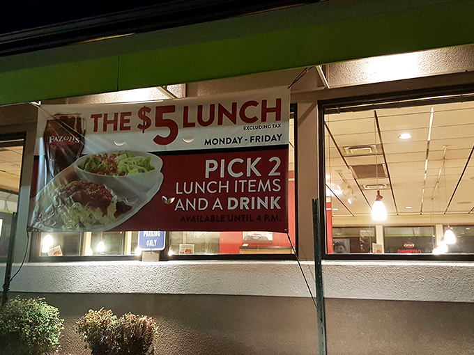 The $5 lunch special sign might be the most beautiful poetry ever written on a restaurant window. Shakespeare could never.