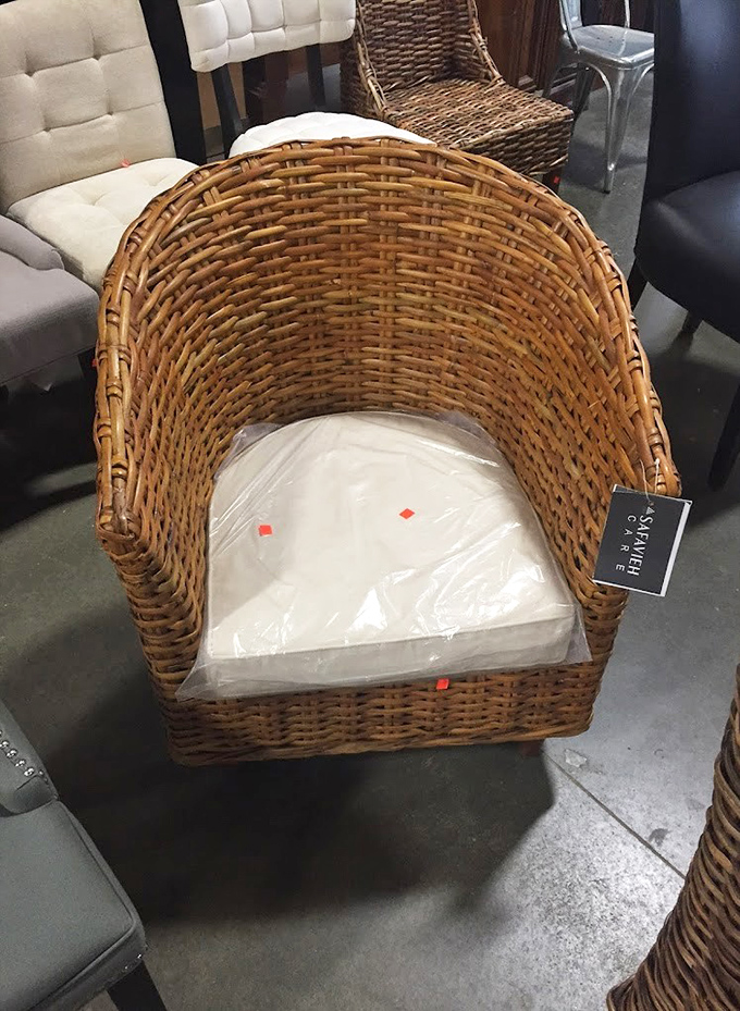 This rattan chair isn't just seating – it's a vacation state of mind that brings Hemingway's porch to your living room.