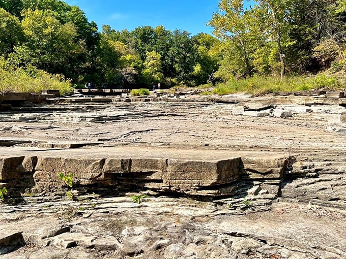 Oklahoma's limestone bedrock creates natural platforms perfect for contemplation&mdash;or showing off your best yoga pose to confused wildlife.