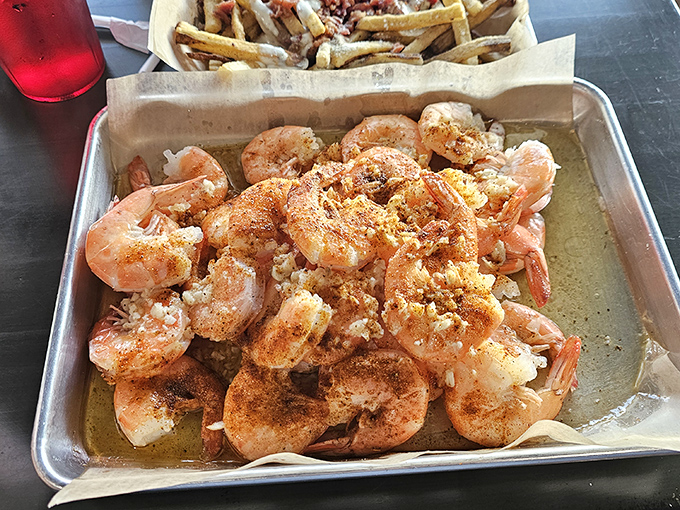 These aren't just shrimp&mdash;they're little pink treasures from the sea, seasoned to perfection. The kind of dish that makes you forget your table manners.