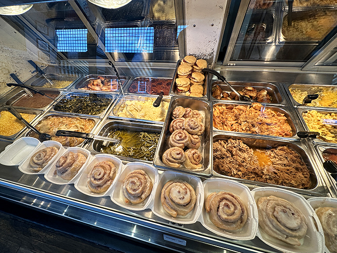 A steam table of Southern classics that makes decision-making the hardest work you'll do all day. Choose wisely, or just come back tomorrow. 