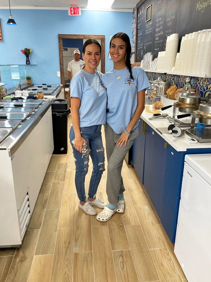 The ice cream artisans in their natural habitat, ready to transform ordinary days into extraordinary memories.