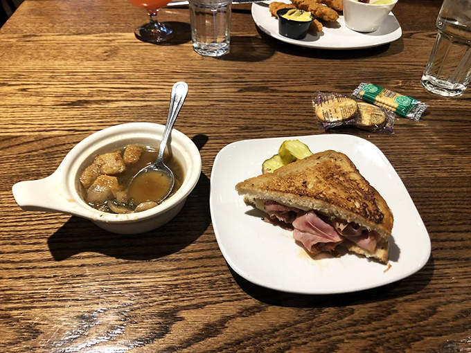 The sandwich and soup combo that proves comfort food doesn't need to be complicated to be transcendent. Simple. Perfect. Necessary.