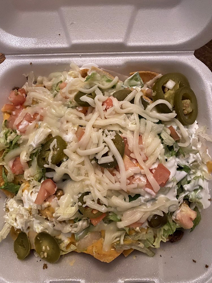 Wearing this container like a suit of armor, these nachos stand ready for battle with your hunger.