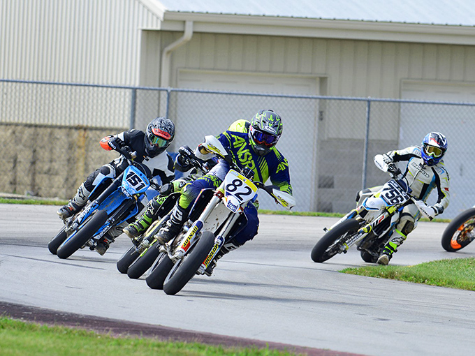 Supermoto riders lean into turns with balletic precision, proving that sometimes the most thrilling performances happen inches from the ground.